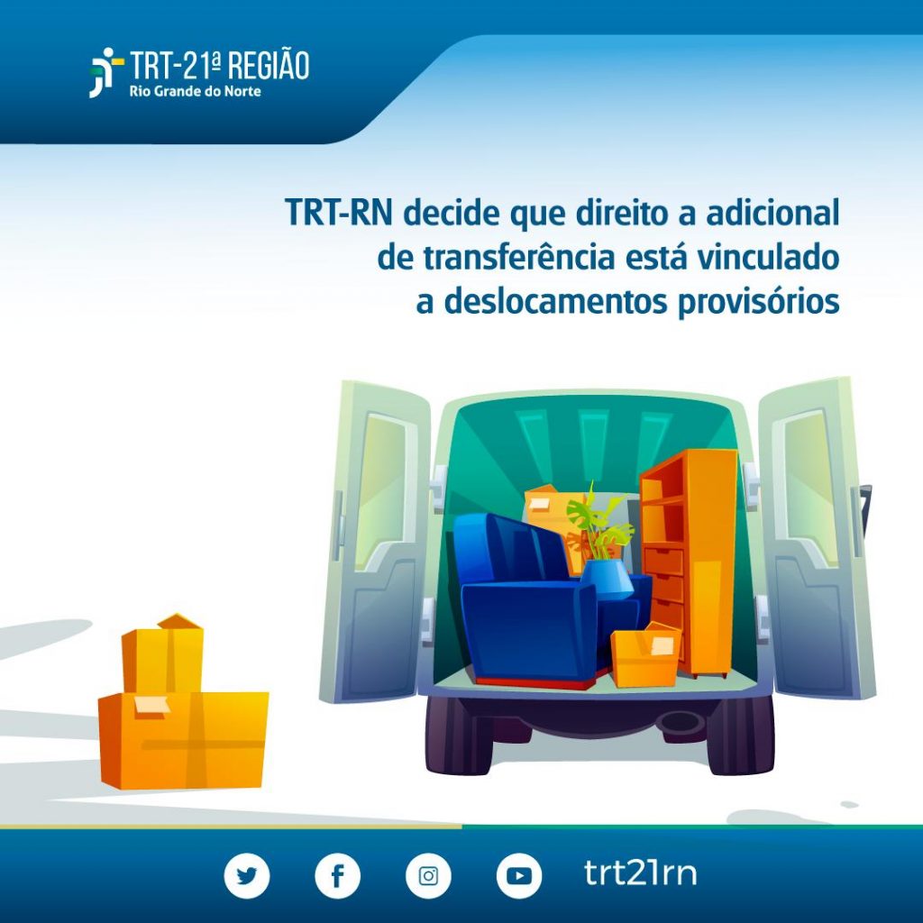 TRT-RN decide que direito a adicional de transferência está vinculado a ...